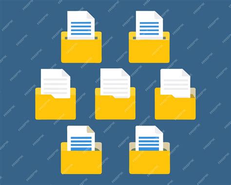 Premium Vector Transfer Of Documentation Vector Flat Folders