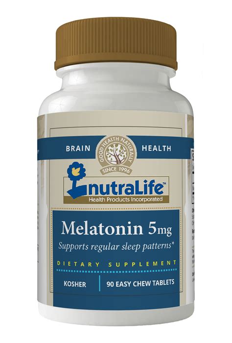 Melatonin5mg90 Easy Chew Tabletsnutralife Health Products Inc