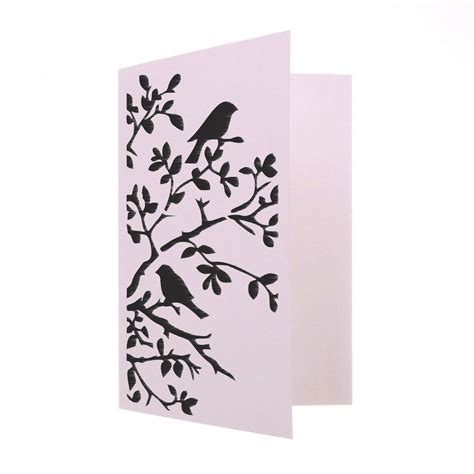 Birds In Tree Stencil Reusable DIY Craft Mylar Stencil For Etsy