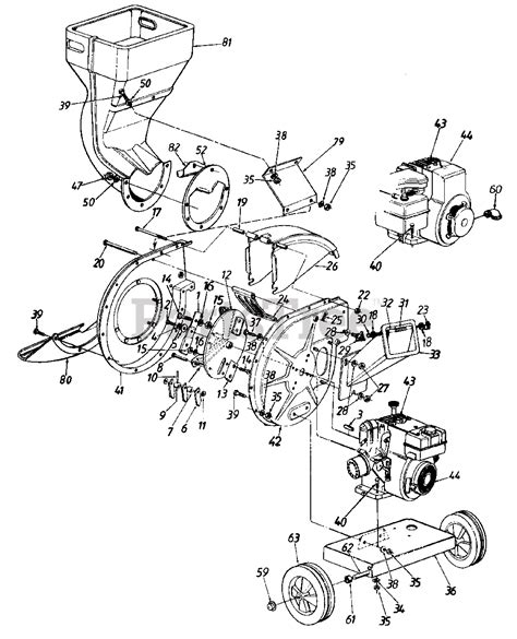 Mtd 245 641a000 Mtd Chipper Shredder 1995 General Assembly Parts