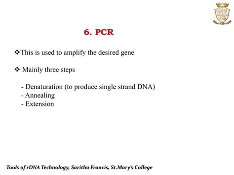 Biotechnology Basic Tools Of Recombinant Dna Technology Pptx Biotech And Biomedical Industry