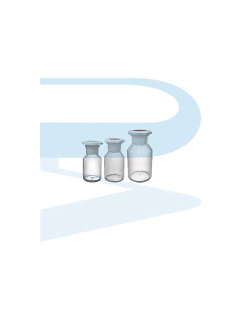 Reagent Bottle Clear Wide Mouth Cw Poly Stopper Bristish Standard