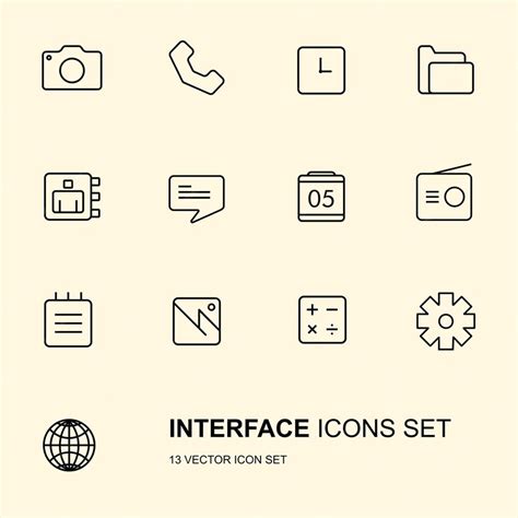 Premium Vector 00091 Vector Interface Icons Set