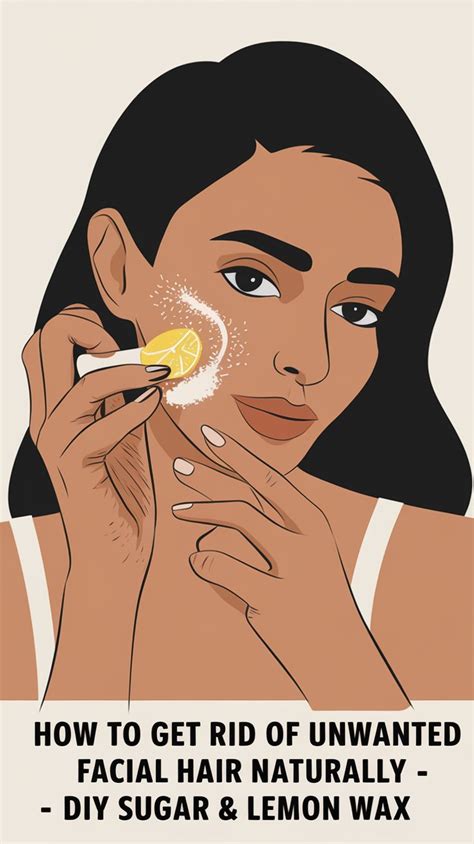 How To Get Rid Of Unwanted Facial Hair Naturally Diy Sugar And Lemon