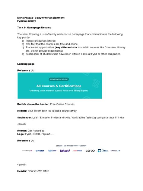 neha prasad copywriter assignment fynd pdf computer programming