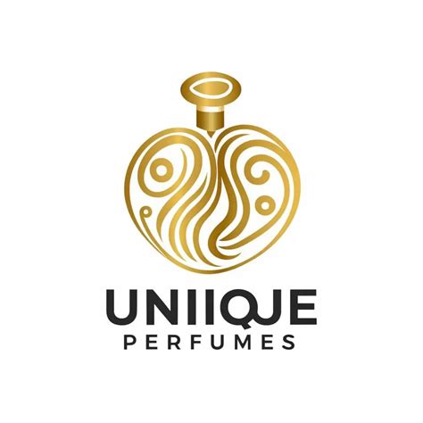 Logo Design For Unique Perfumes Elegant Perfume Bottle Emblem On A