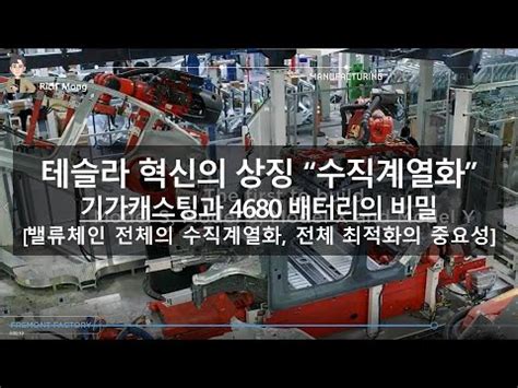 테슬라 혁신의 상징 수직계열화 기가캐스팅과 4680 배터리의 비밀 밸류체인 전체의 수직계열화 전체 최적화의 중요성