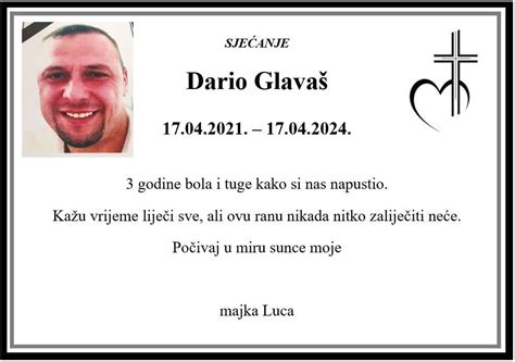 Dario Glavaš Osmrtnice Ksb