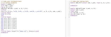 Solved A Points The Verilog Code For A Half Adder Is Chegg