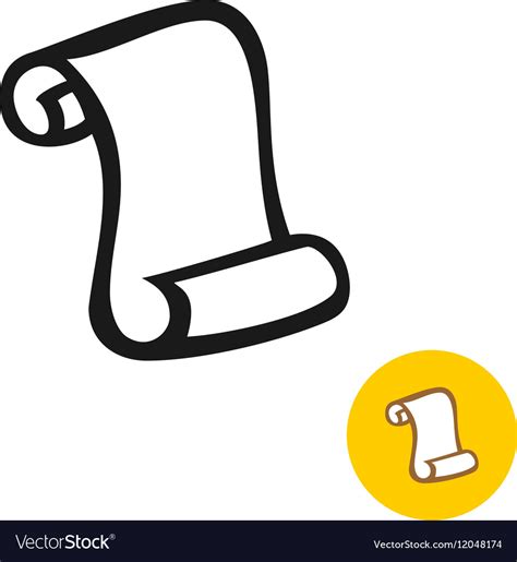 Simple Scroll Vector Paper Scroll Elegant Style Simple Icon Royalty Free Vector Library