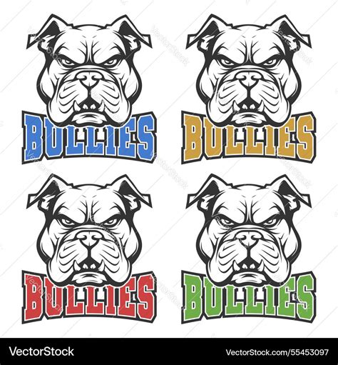Bullies Clip Art Design Mascot Royalty Free Vector Image
