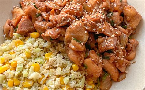 10分钟减脂餐低碳无米炒饭 好吃舔盘 哔哩哔哩