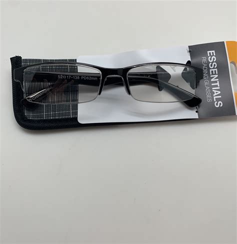 Essentials Reading Glasses Percy Black By Foster Grant Mens Readers Ebay