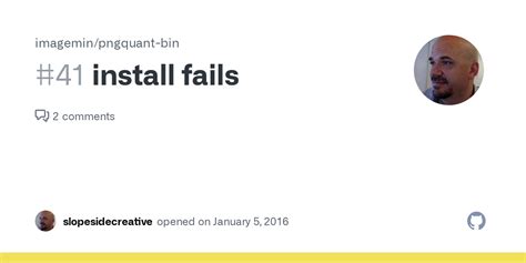 Install Fails · Issue 41 · Imageminpngquant Bin · Github