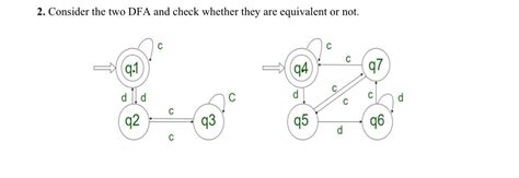 Solved Consider The Two Dfa And Check Whether They Are