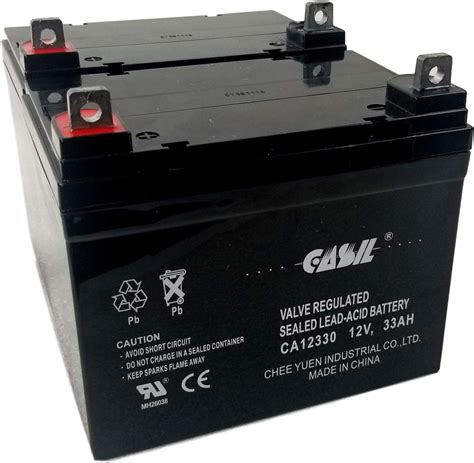 2 Pack Casil 12v 33ah Ca1233 U1 Rechargeable Deep Cycle Agm
