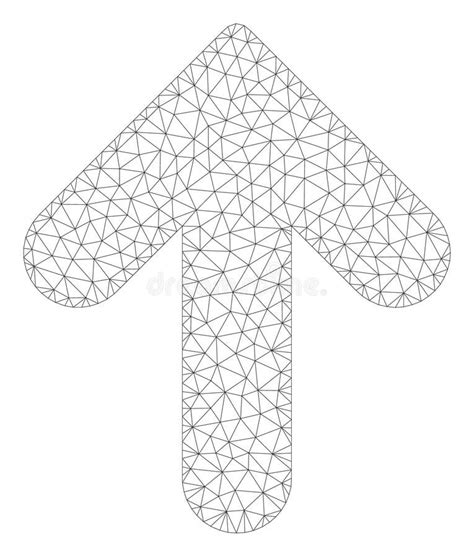 Arrow Up Polygonal Frame Vector Mesh Illustration Stock Vector Illustration Of Digital