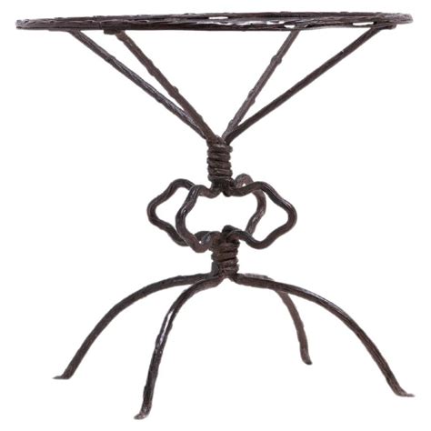 1930s Antoine Durenne Foundry Side Table In Iron Jean Michel Frank