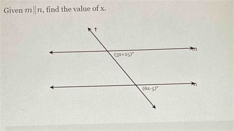 Given M N Find The Value Of X Geometry