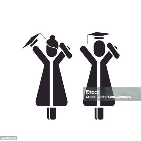 Graduated 아이콘 벡터 기호와 기호 Graduated 로고 개념 흰색 배경에 고립 교육에 대한 스톡 벡터 아트 및 기타 이미지 교육 날씬한 대학교 Istock