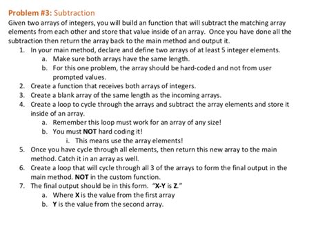 Solved Problem 3 Subtraction Given Two Arrays Of Integers