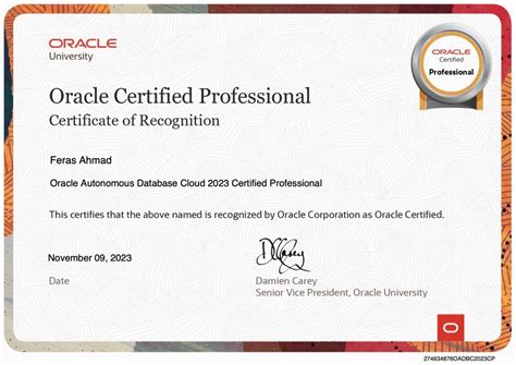 Feras Ahmad On Linkedin Oraclecertified
