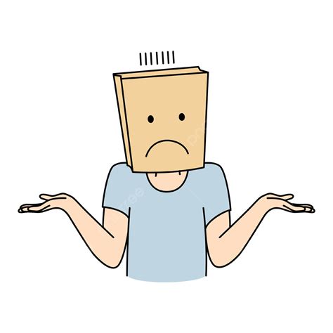 Paper Bag Over Head Clipart