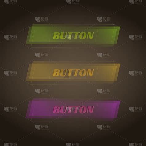 三个矢量多彩按钮设置