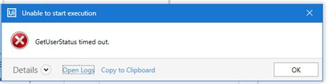 Error Getuserstatus Timedout Help Uipath Community Forum
