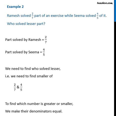 Question 2 Ramesh Solved 27 Part Of An Exercise While Seema Solved
