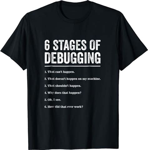 6 Stages Of Debugging Bug Coding Computer Programmer T