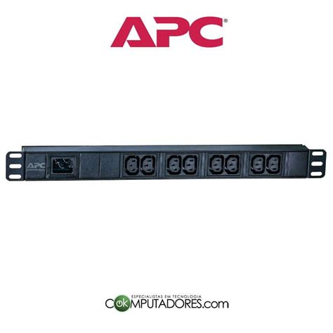 PDU APC EPDU1016B Horizontal 220V 16A Capacidade de carga 3680VA Frequência 50 60 Hz Saída