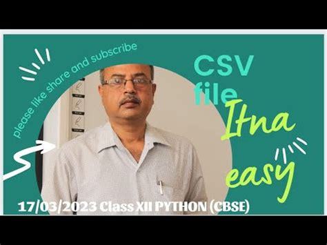 CSV File Handling In Python YouTube