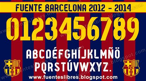 Fuentes Deportivas Y Más Fc Barcelona 2012 2014 Font Tipografia