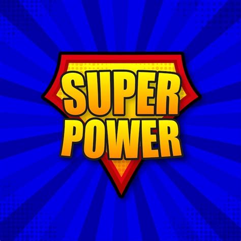 Premium Vector Superpower Logo Template Frame With Divergent Rays