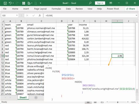 Combining Filter With Index Match
