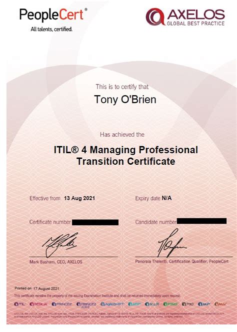 Tony Obrien On Linkedin Delighted To Have Achieved The Itil4 Managing Professional