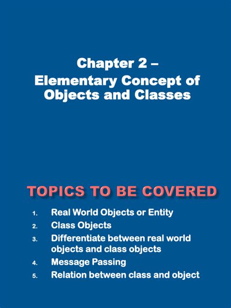 Lesson 2 Elementary Concepts Of Classes And Objects Pdf Class Computer Programming