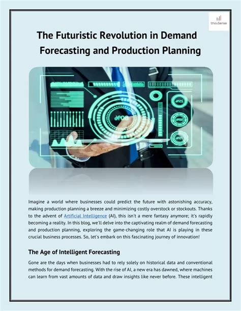 Ppt The Futuristic Revolution In Demand Forecasting And Production