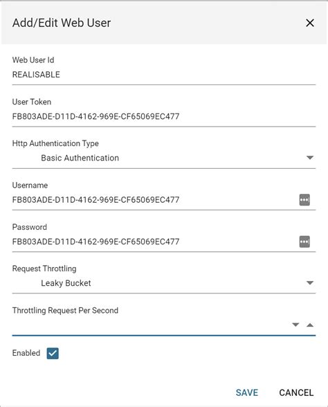 Web User Setup For Webapi Iman User Guide Realisable