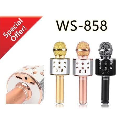 Jual Mic Microphone Smule Karaoke Bluetooth Wireless Portable Ws Speaker Shopee Indonesia