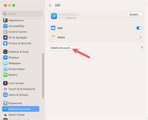 How To Delete Imap Setup For Apple Mail On Macos University Of Oslo