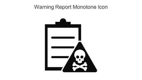 Warning Report Monotone Icon In Powerpoint Pptx Png And Editable Eps Format PPT Template