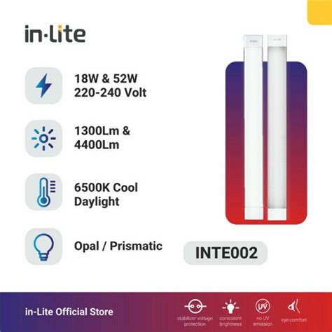 Jual Inlite Lampu Led T Integrated Tube Inte Watt Putih Cm Prismatic Shopee Indonesia