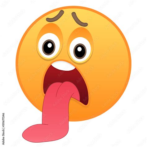 Thirsty Emoji Stock Vector Adobe Stock