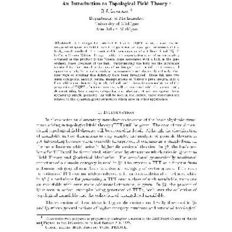 خرید و قیمت دانلود کتاب An Introduction To Topological Field Theory ترب