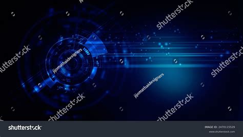 2d Illustration Abstract Futuristic Electronic Circuit Stock Illustration 2470115529 Shutterstock