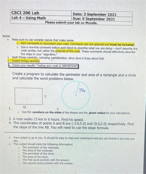 Solved Csci 206 Lab Date 3 September 2021 Lab 4 Using Math