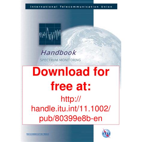 Spectrum Monitoring Handbook Request Pdf
