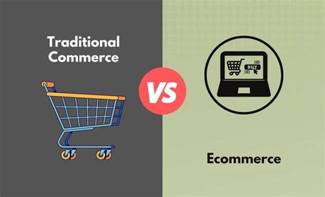 Traditional Commerce Vs Ecommerce Whats The Difference With Table Diffzy Ecommerce